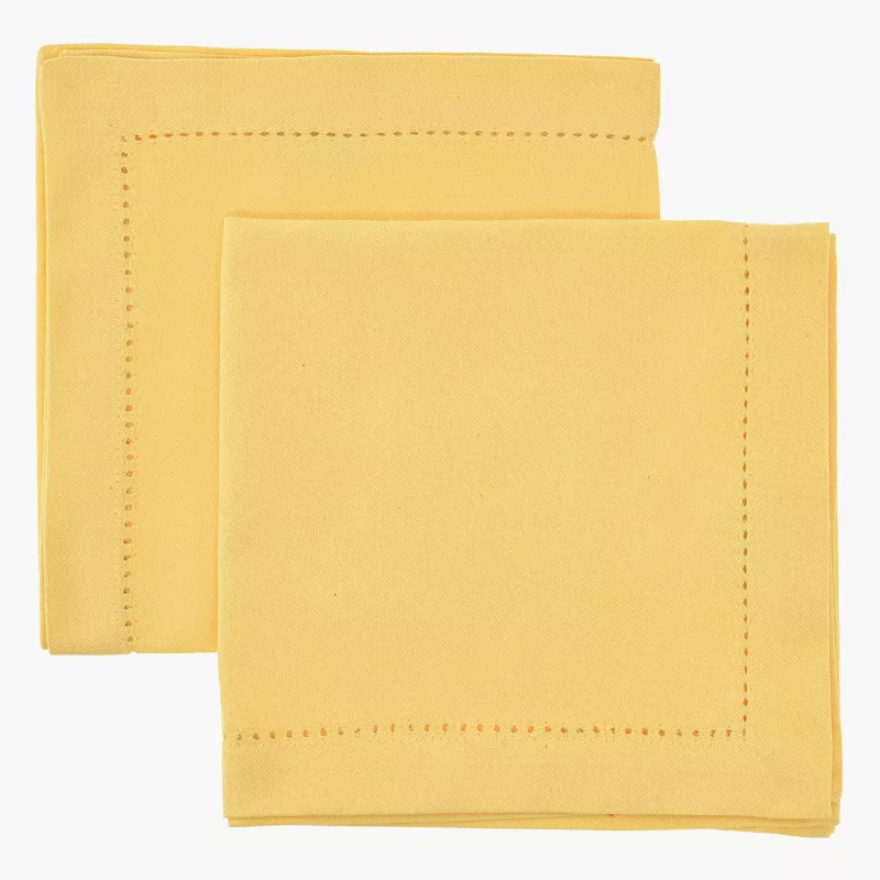 Serwetki kwadratowe DUKA KVISTAR 2 szt. 40x40 cm zółte bawełniane