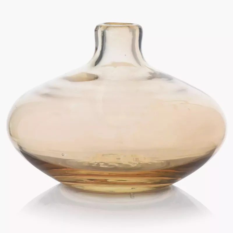 Wazon na kwiaty dekoracyjny 9.5 cm żółty | DUKA GLASS