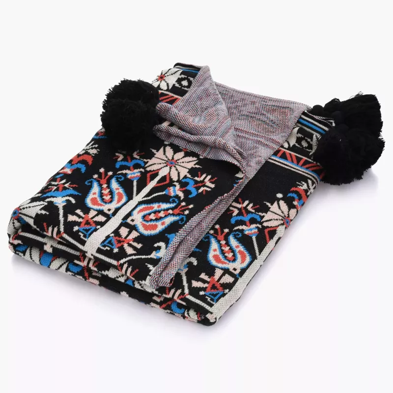 Koc pled świąteczny 170x130 cm granatowy | DUKA HERITAGE